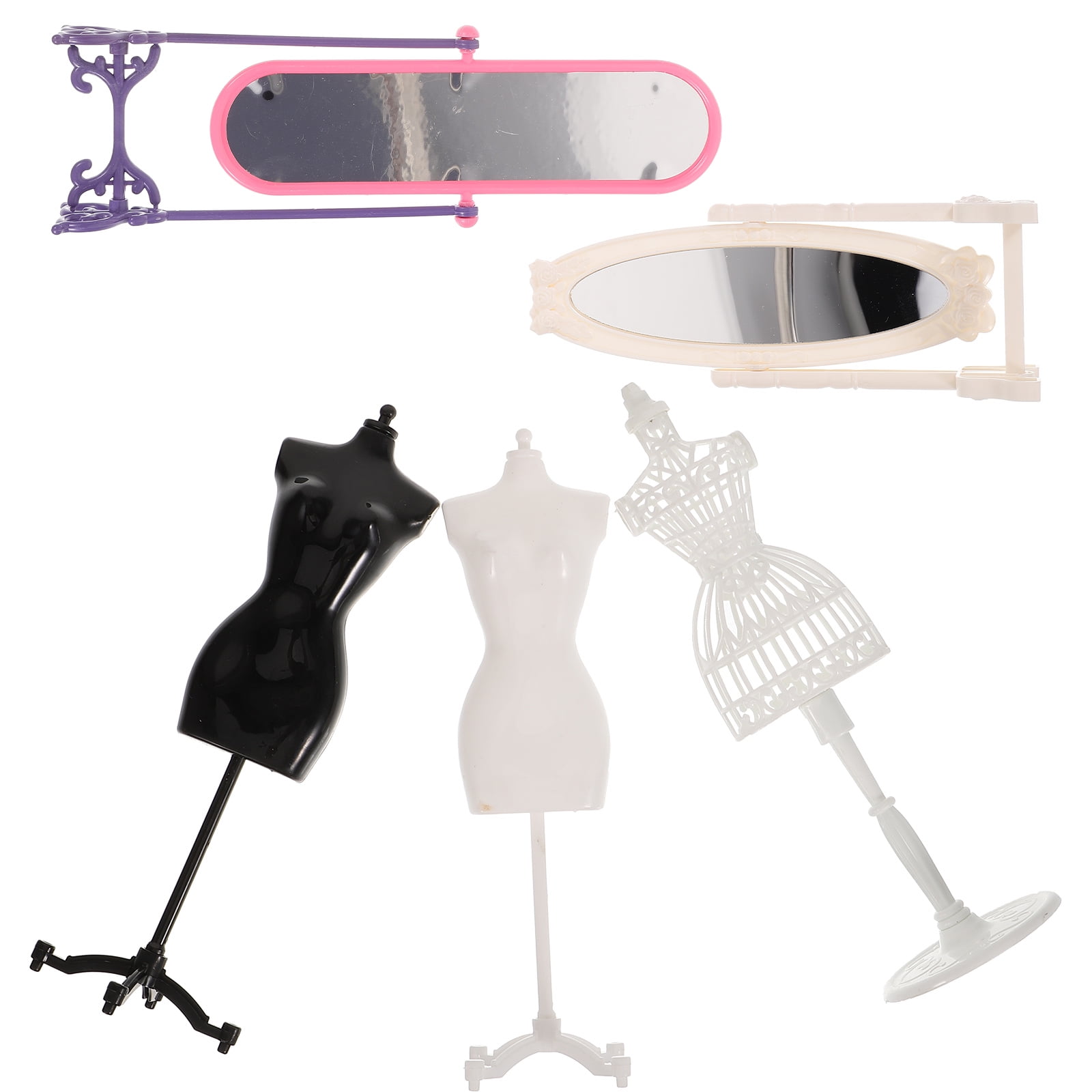 Doll Dress up Mannequin Display Stand Set Clothes for Plastic Hangers ...