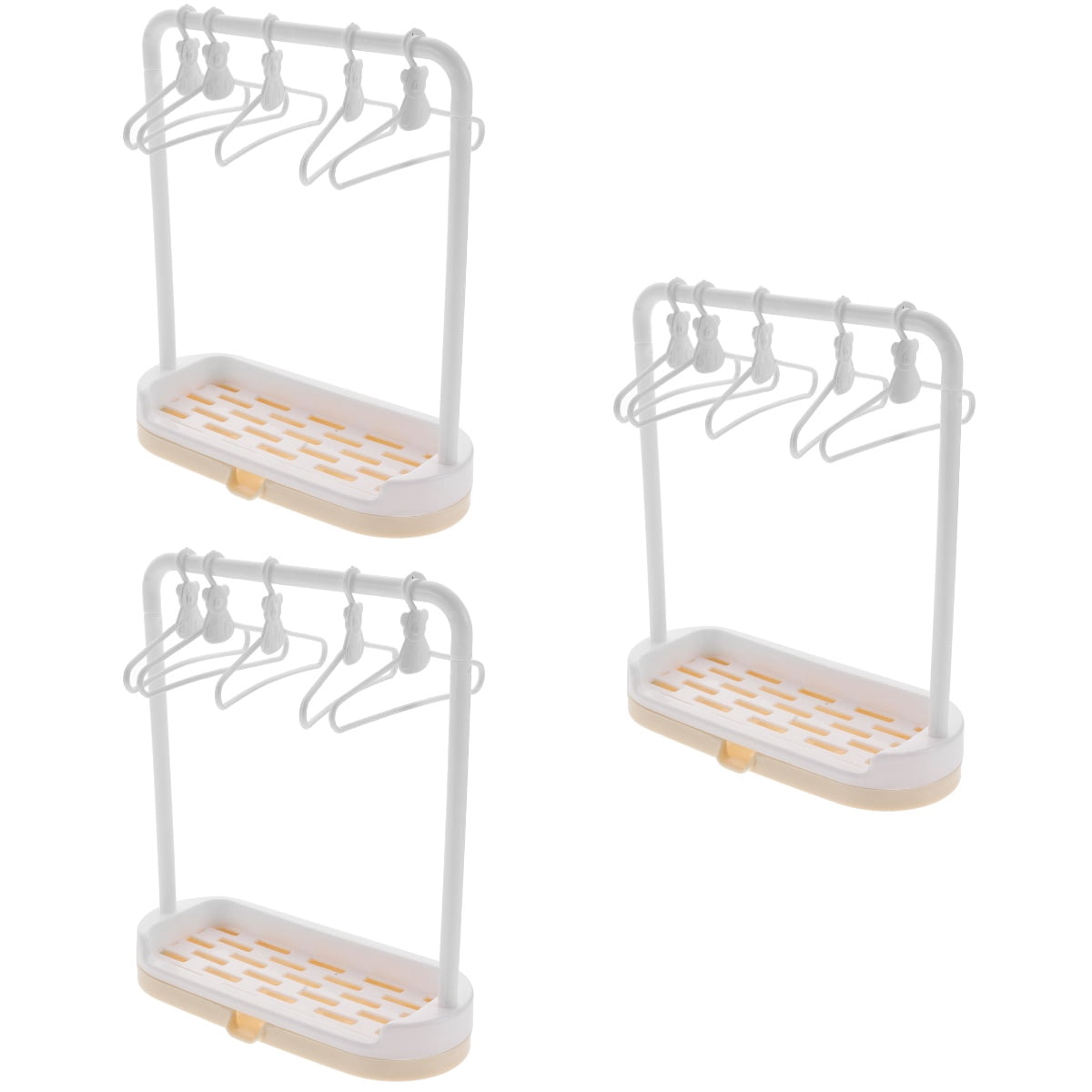 Doll Hanger Miniature Dolls Baby Girl 3 Sets Display Stand Cotton ...