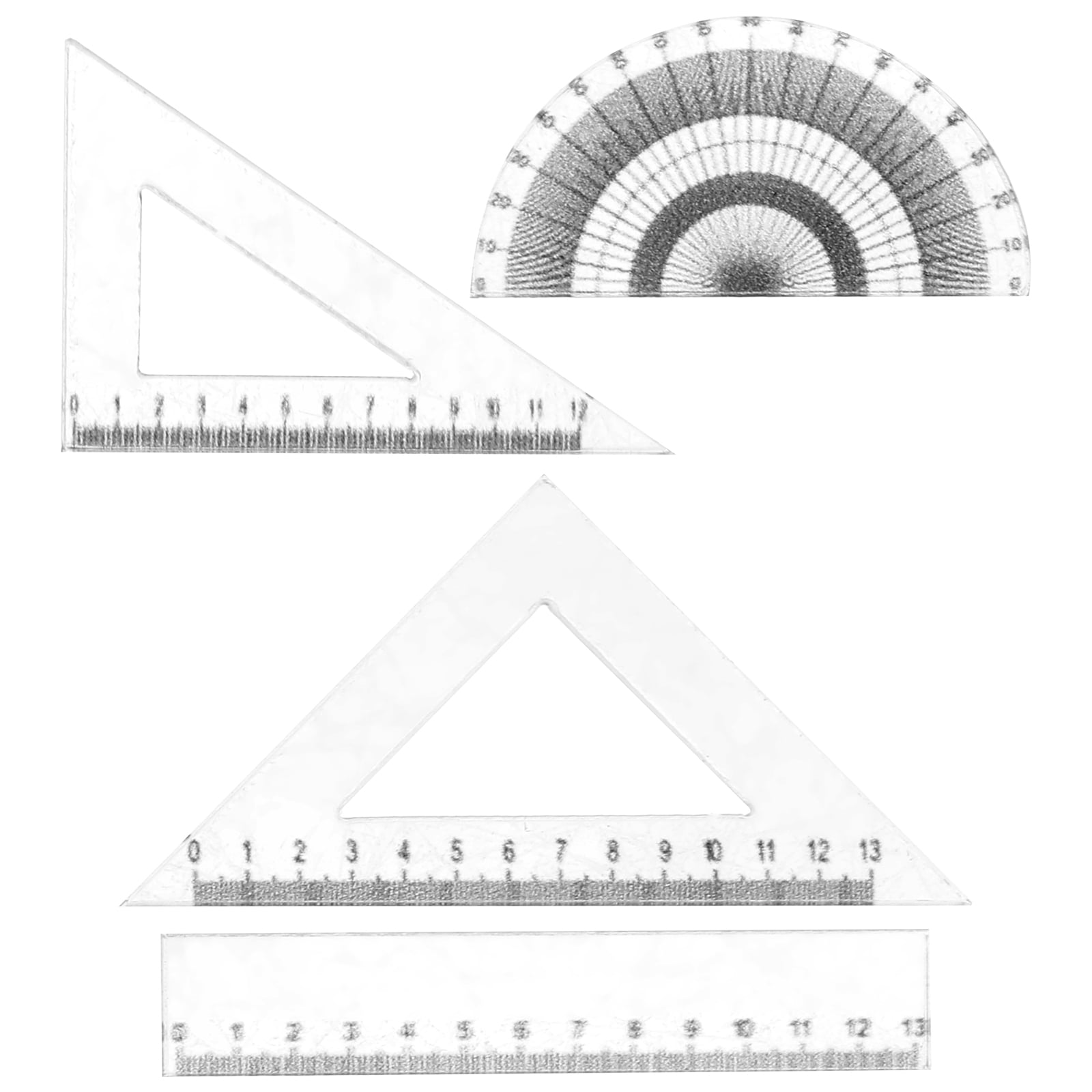Doll House Mini Ruler for Decoration Assorted Color Plastic School ...