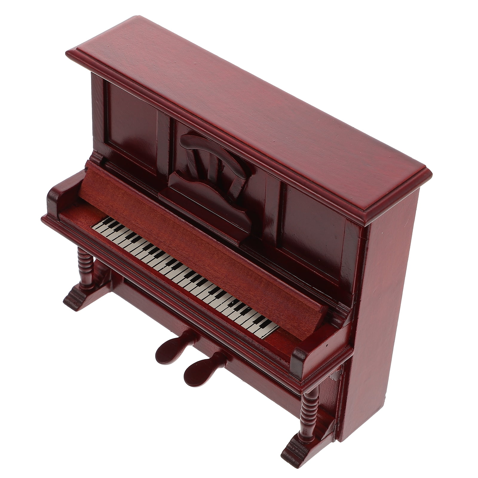 BRIGHTFUFU Mini Dollhouse Accessory Red Piano Shape for Craft Projects ...
