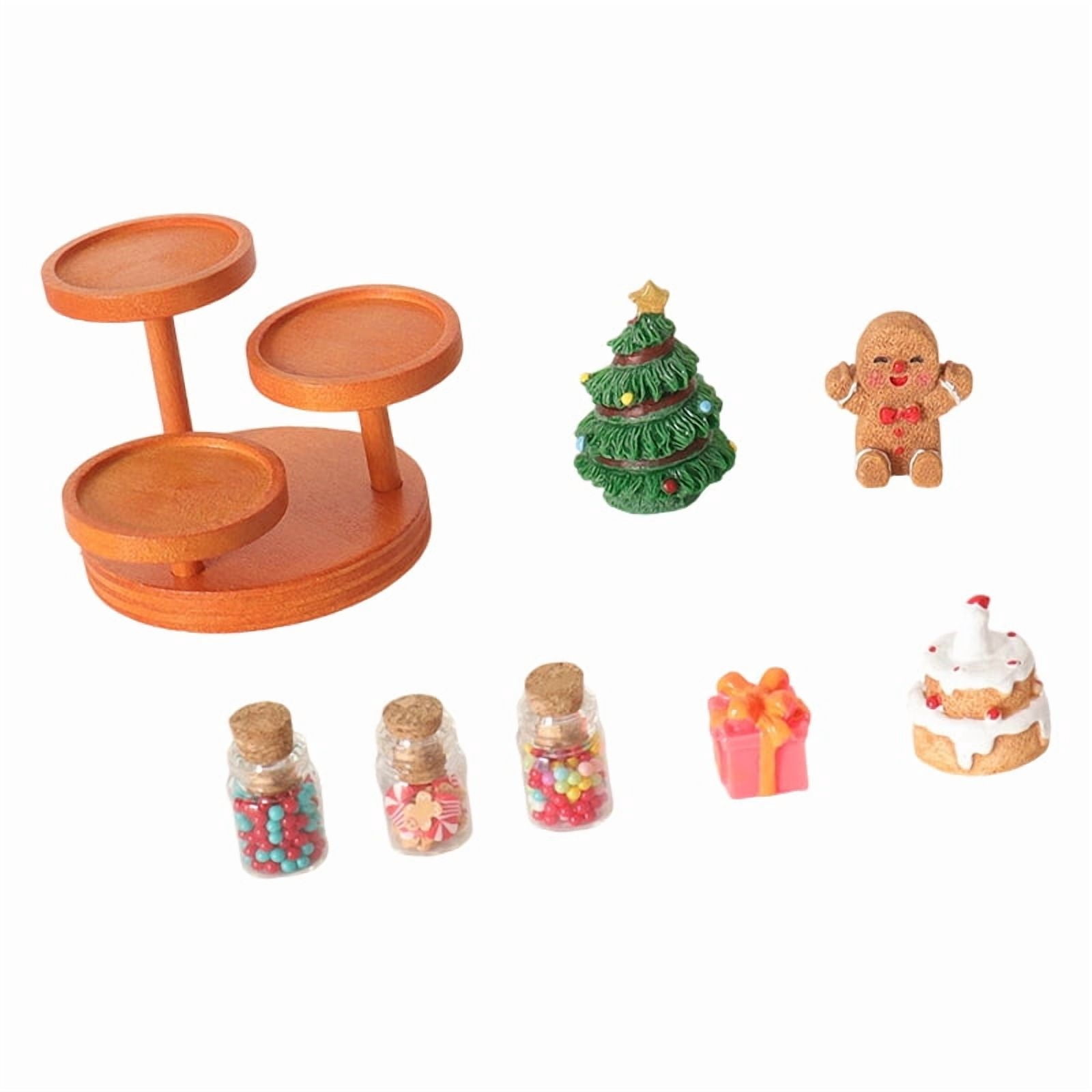 Doll House Christmas Decoration Miniature Holiday Treat Display Set ...