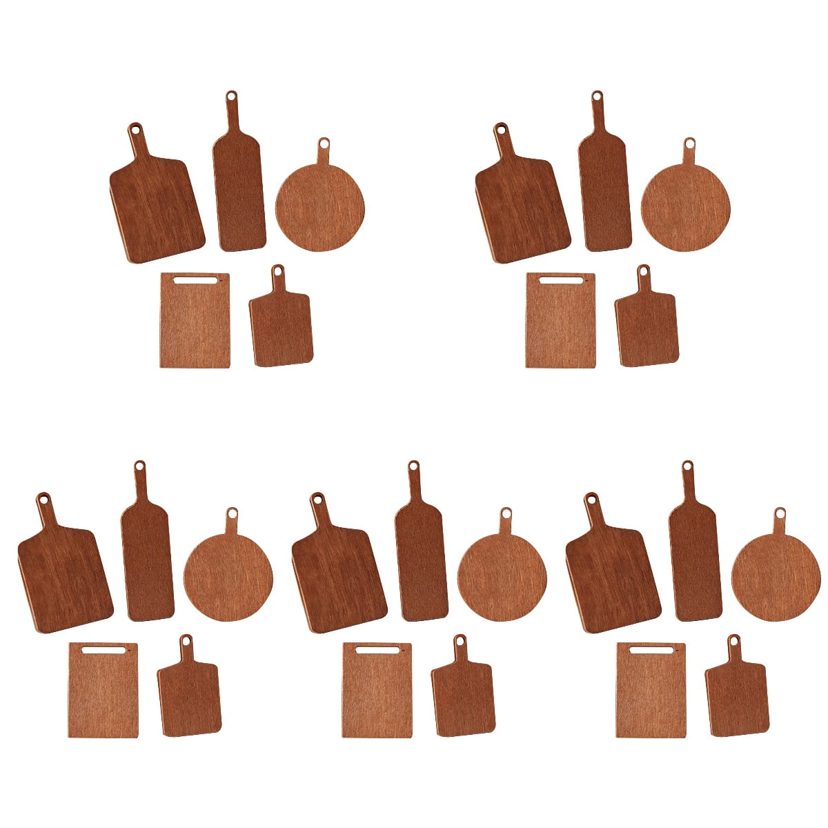 Doll House Home Decor 50 Pcs Miniature Model Chopping Board Set Wood ...