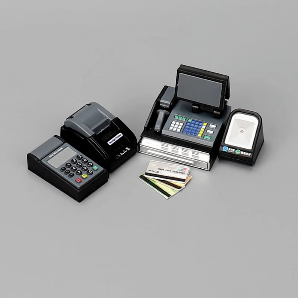 Doll House Mini Supermarket Cash Register Card Machine POS Machine Doll ...