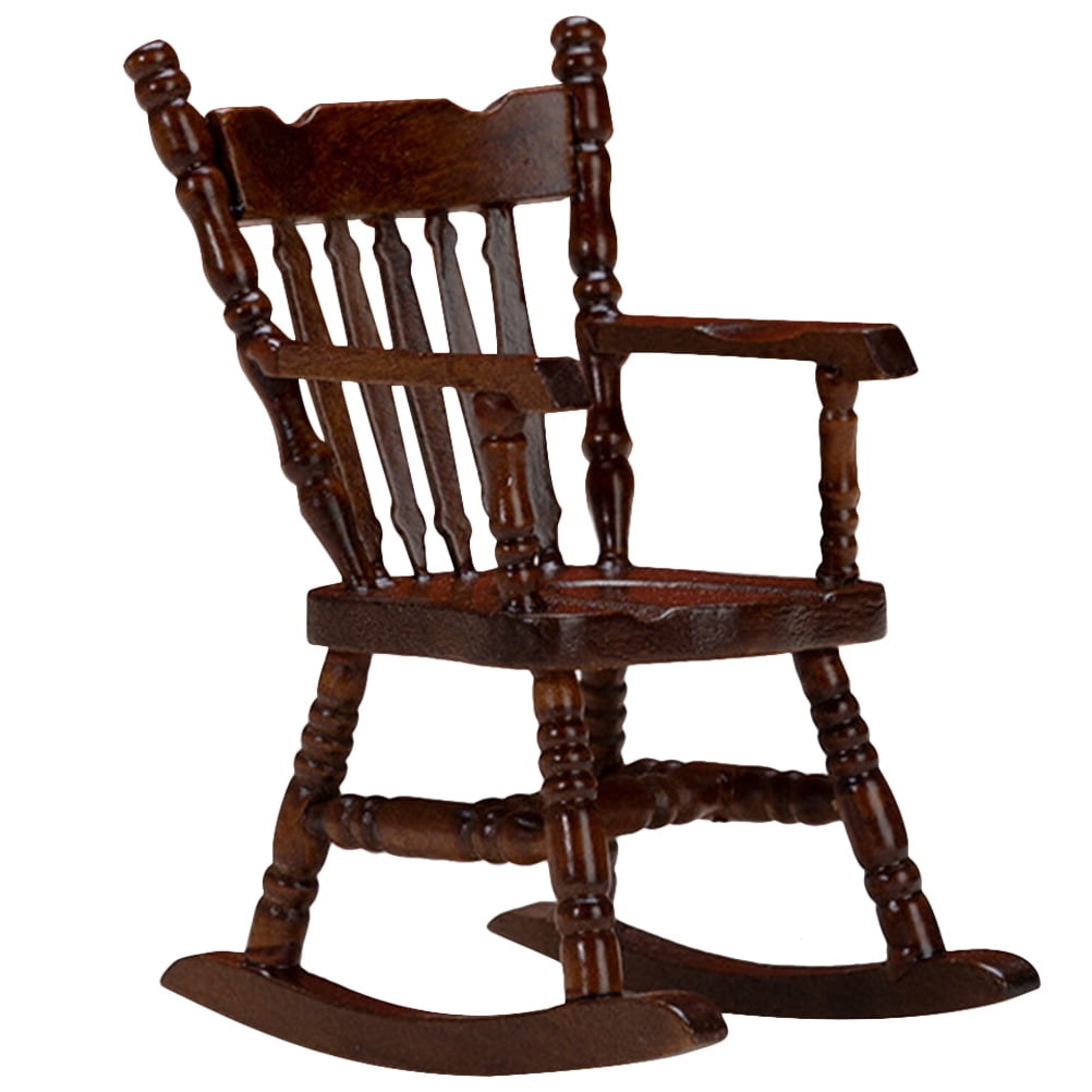 FENGGUIQU Realistic Design Doll House Rocking-Chair Wood 1Pcs - Walmart.com