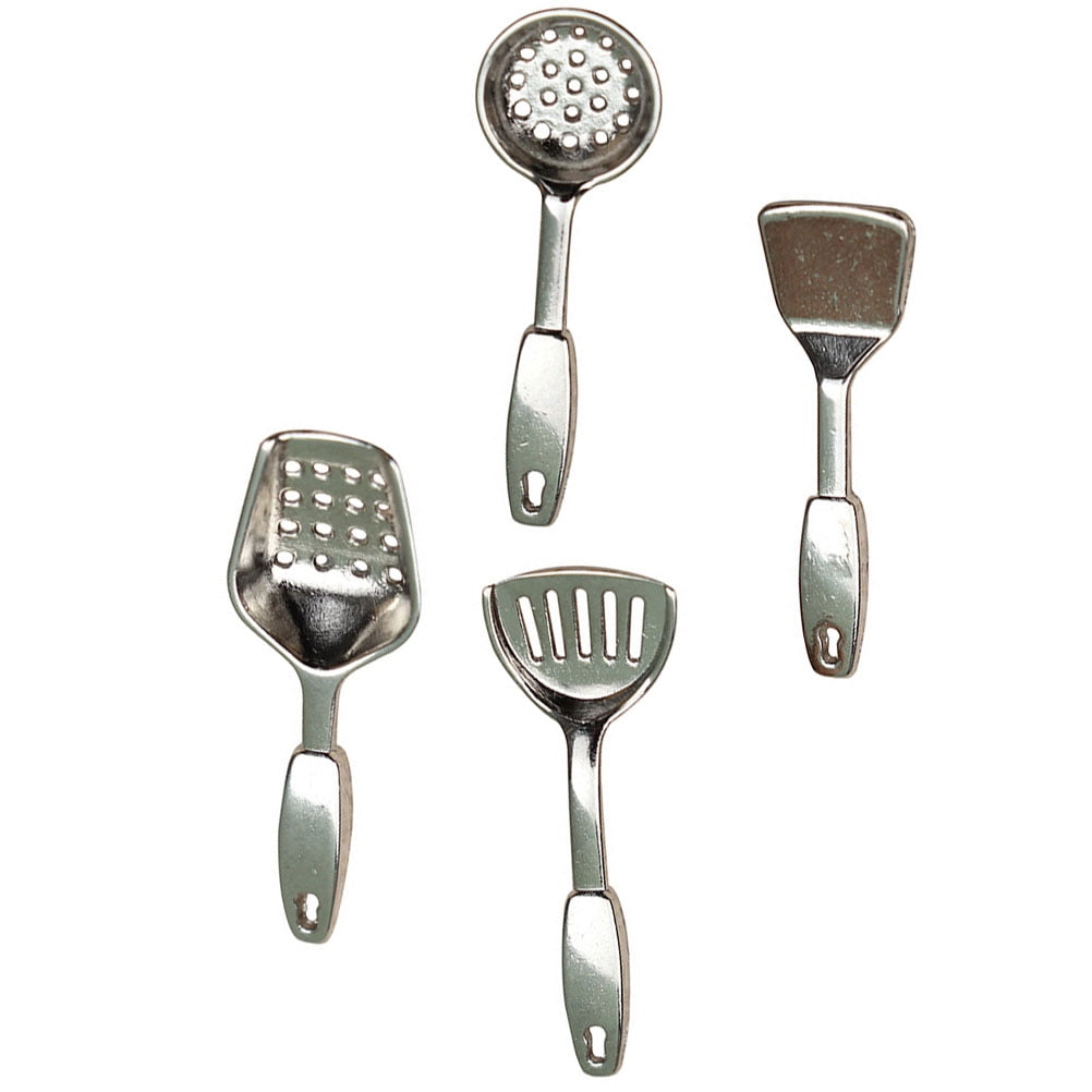 Doll House Spoon Miniature Kitchen Utensils Model Alloy Cooking Child ...