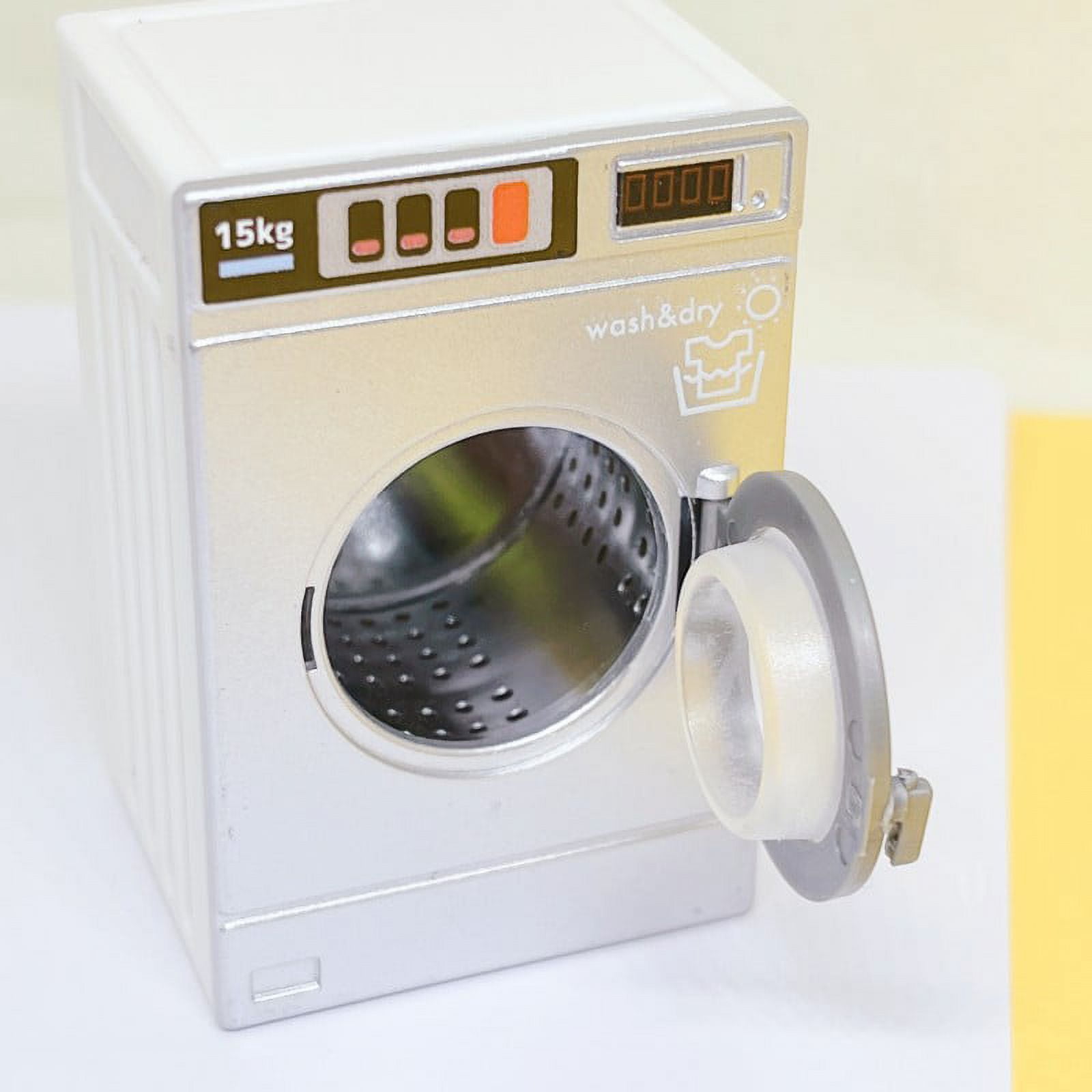 FRCOLOR Doll House Washing Machine Miniature Plastic Silver for ...