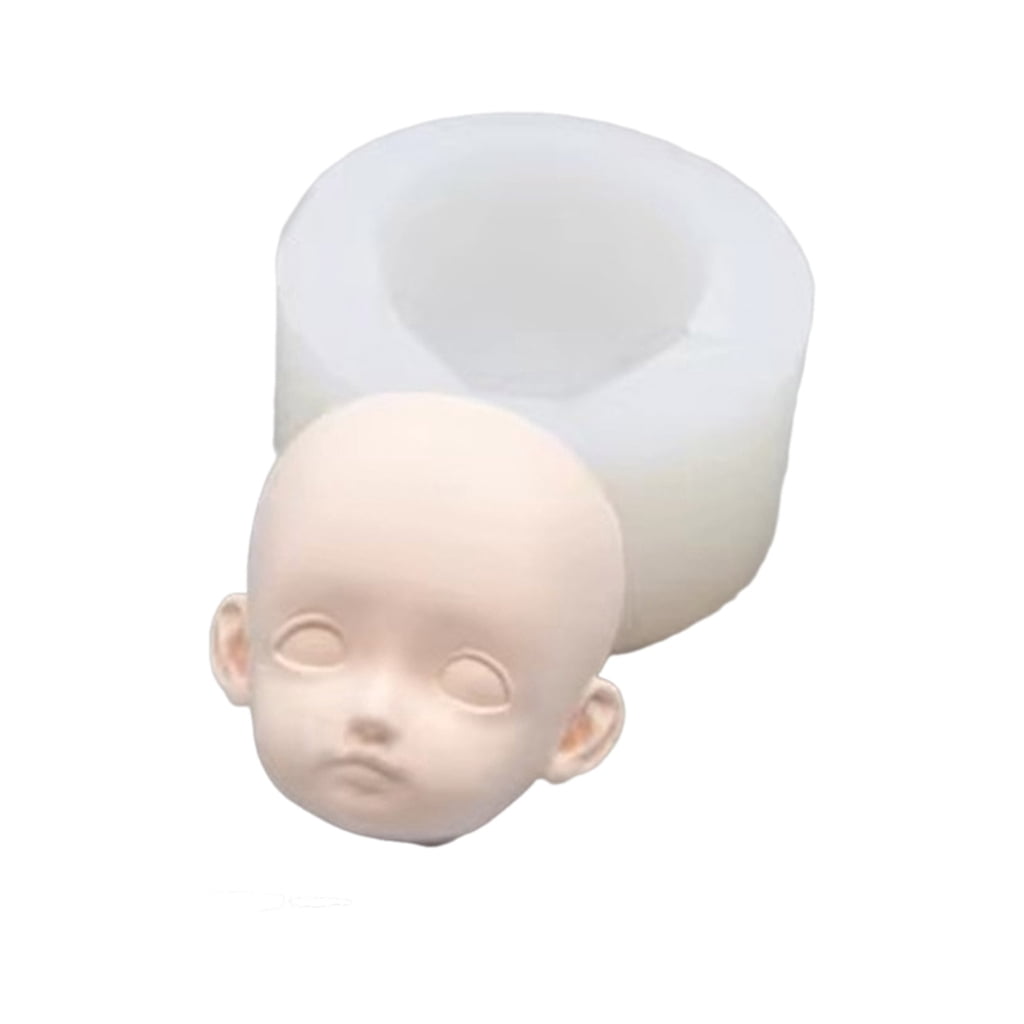 Doll Human Face Silicone Mold Fondant Chocolate Mould DIY Clay Soap ...