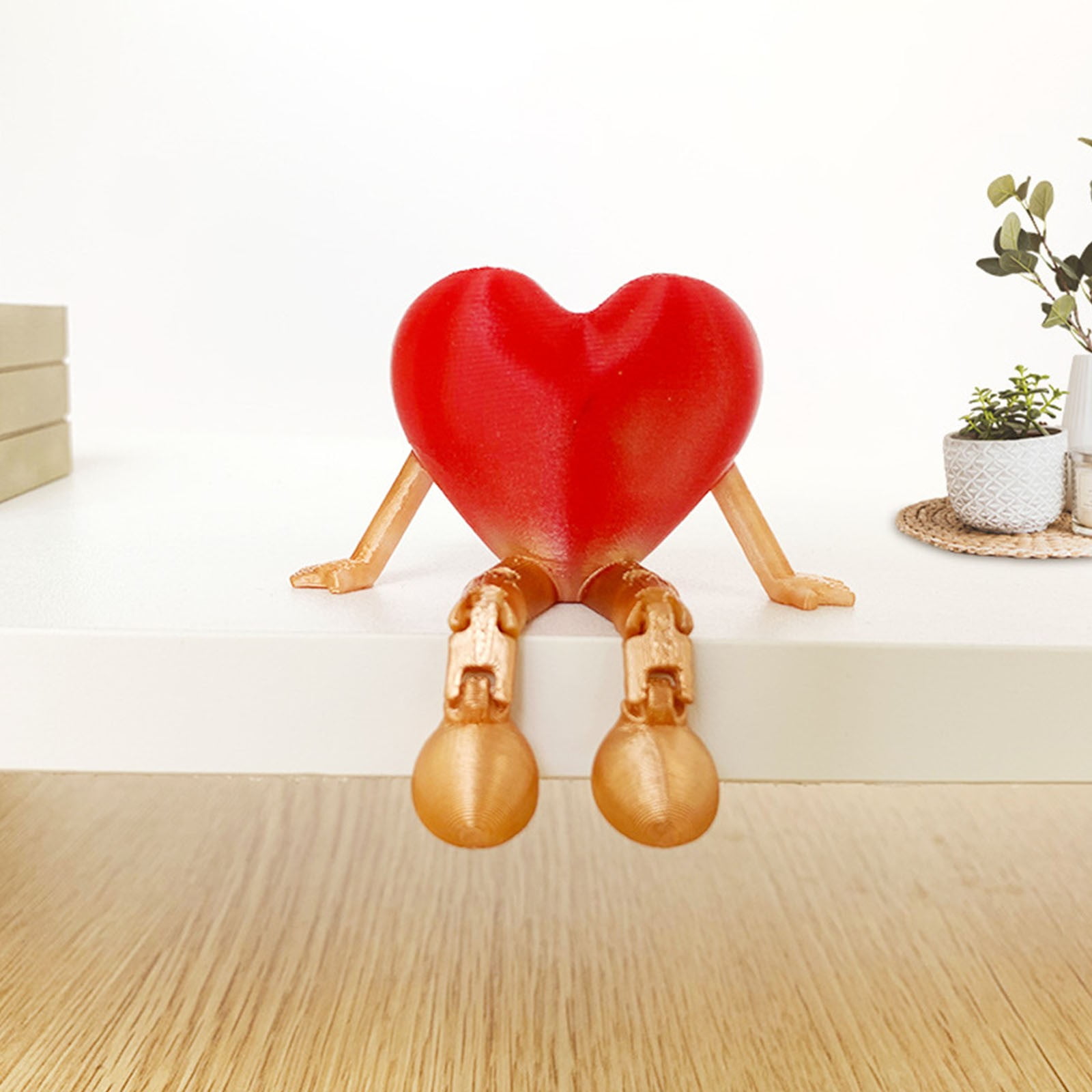 Doll Long Leg Heart 3D Printed Fidget Desk Toy,Relaxing Love Ornament ...