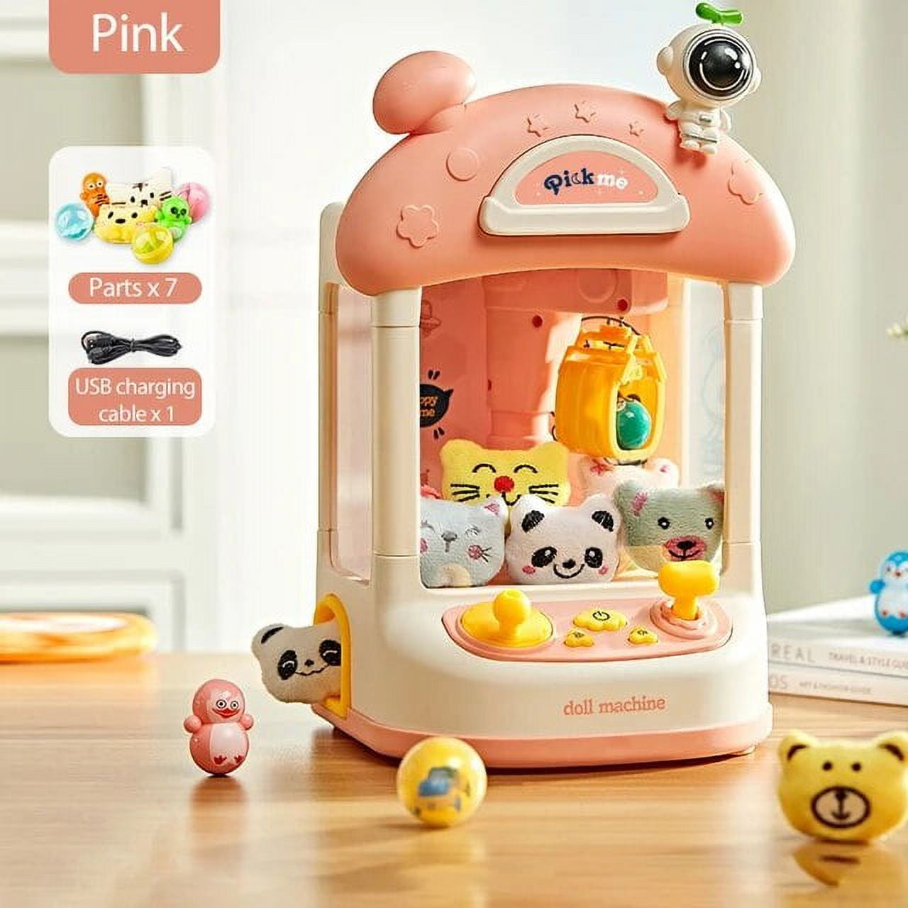 Doll Machine Coin Operated Play Game Mini Claw Catch Toy Machines Dolls ...