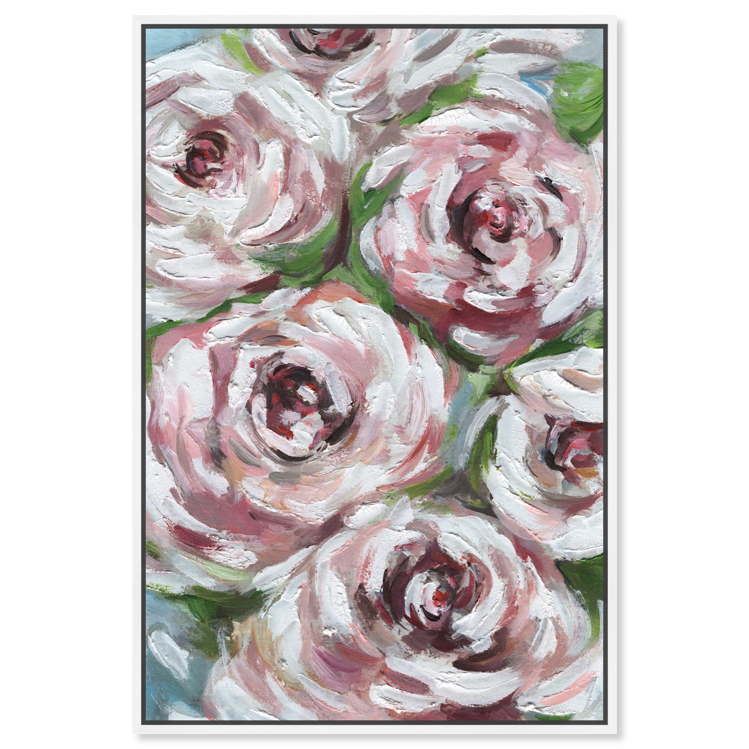 Doll Memories-Textured Roses Beach Life Inspired Pastel Color Canvas ...
