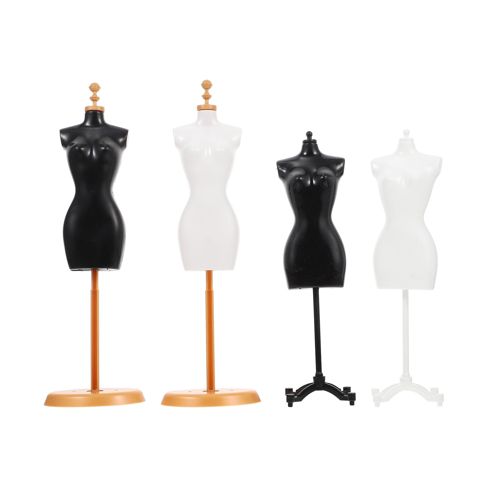 TABLETREANDS Mini Mannequins Bulk Black Plastic Support Doll Clothes ...