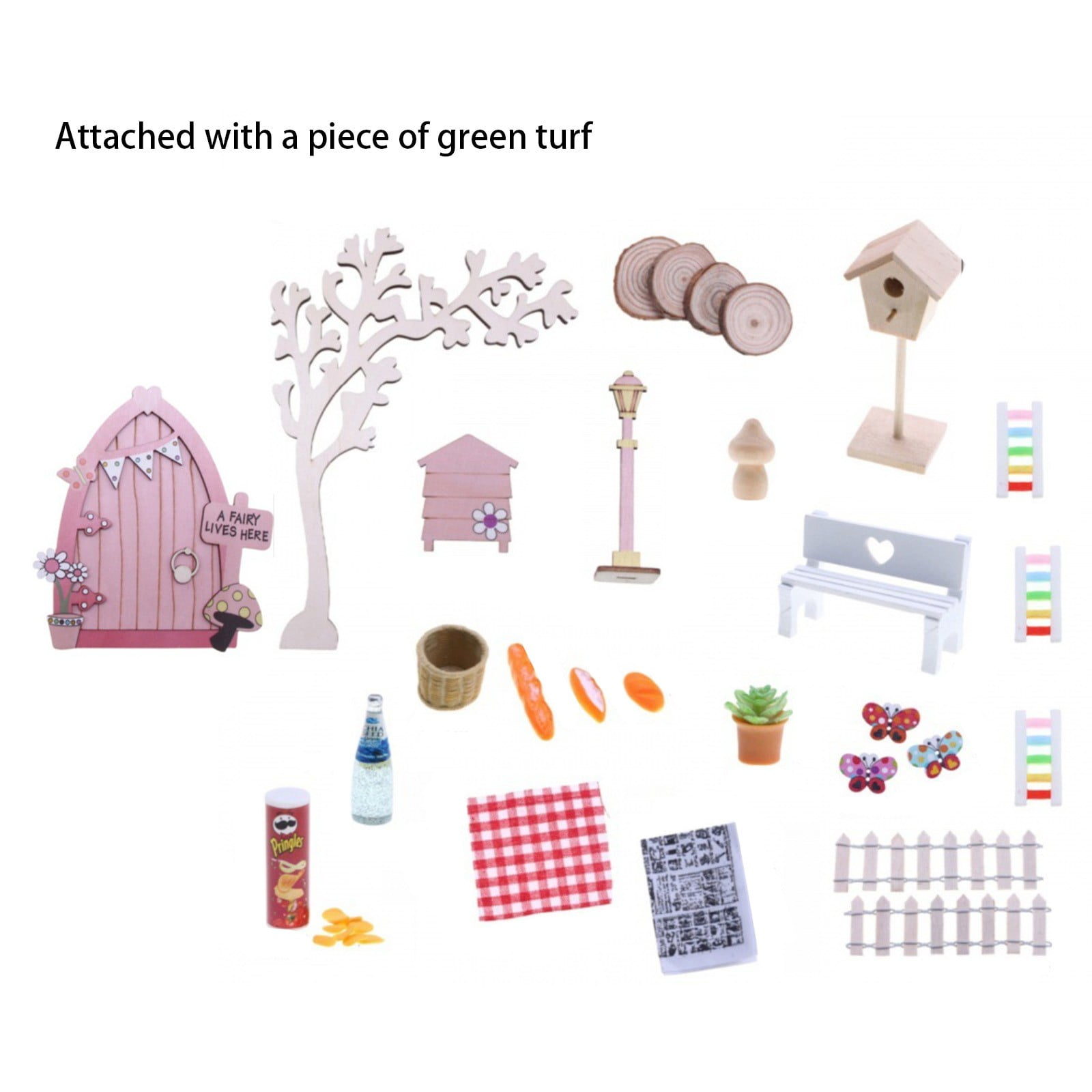 Doll Mini Spring Garden Set Miniature Easter Garden Scene Shooting Prop ...