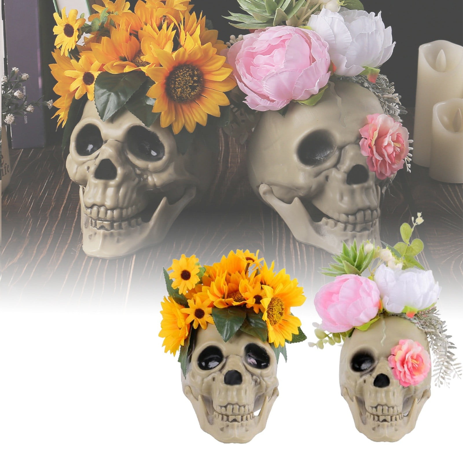Doll Props Terrifying Secret Rooms Sunflowers Heads Decoration Of The ...