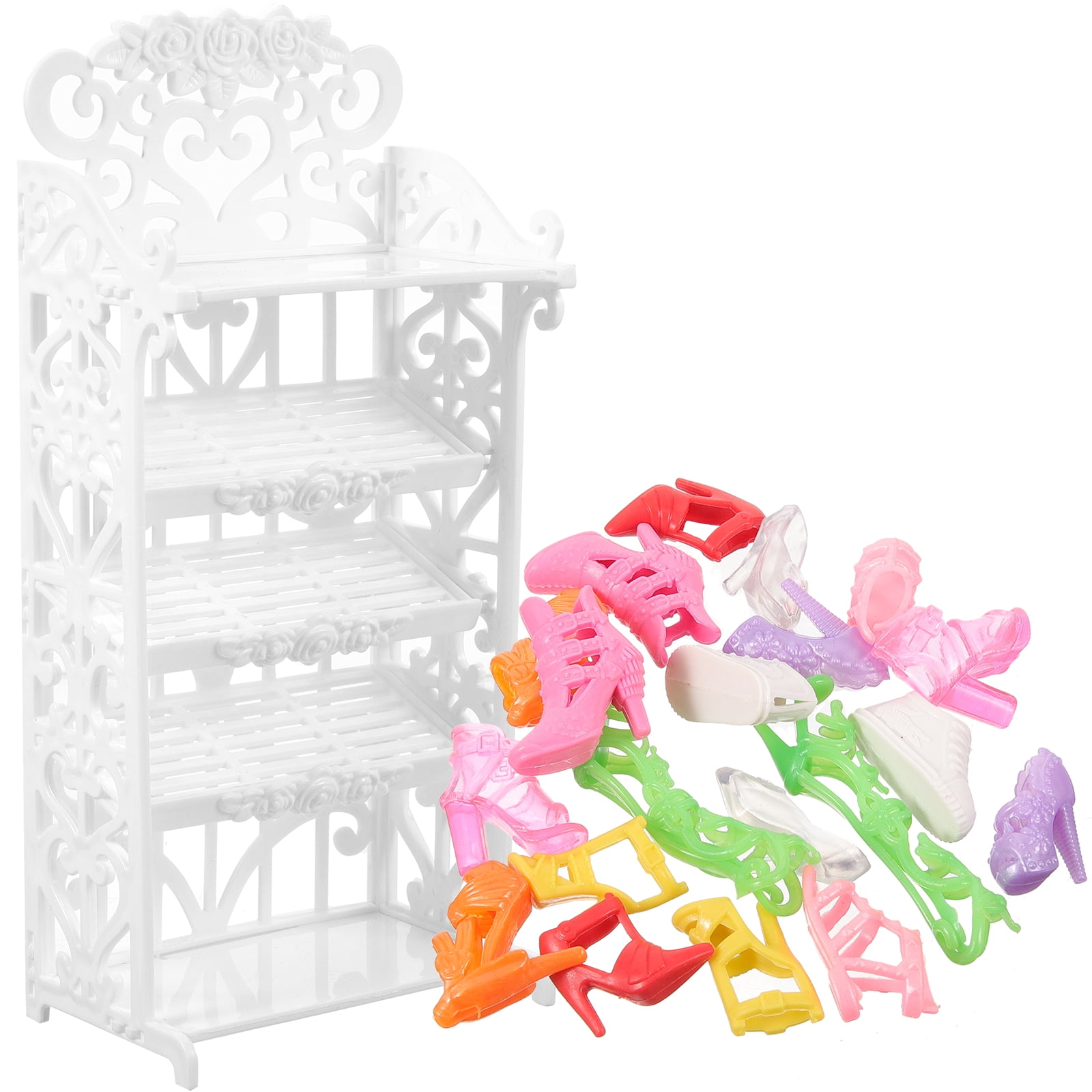 Miniature Doll Shoe Cabinet Creative Plastic Shoe Rack Storage ...