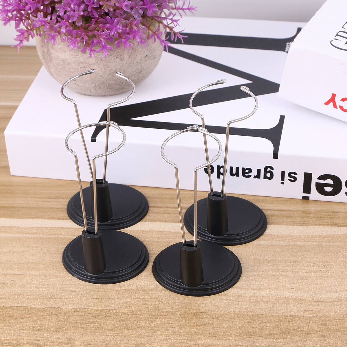 UPOUART Black Doll Bracket Support For Stuffed Bear Stand 3.9X2.2X0.8In ...