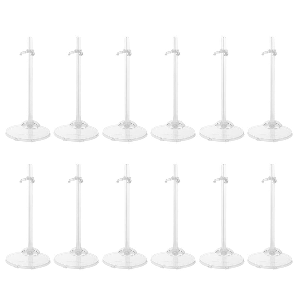 Doll Stands Display Showcase Figure Plastic Racks Holder Clear Shelves ...