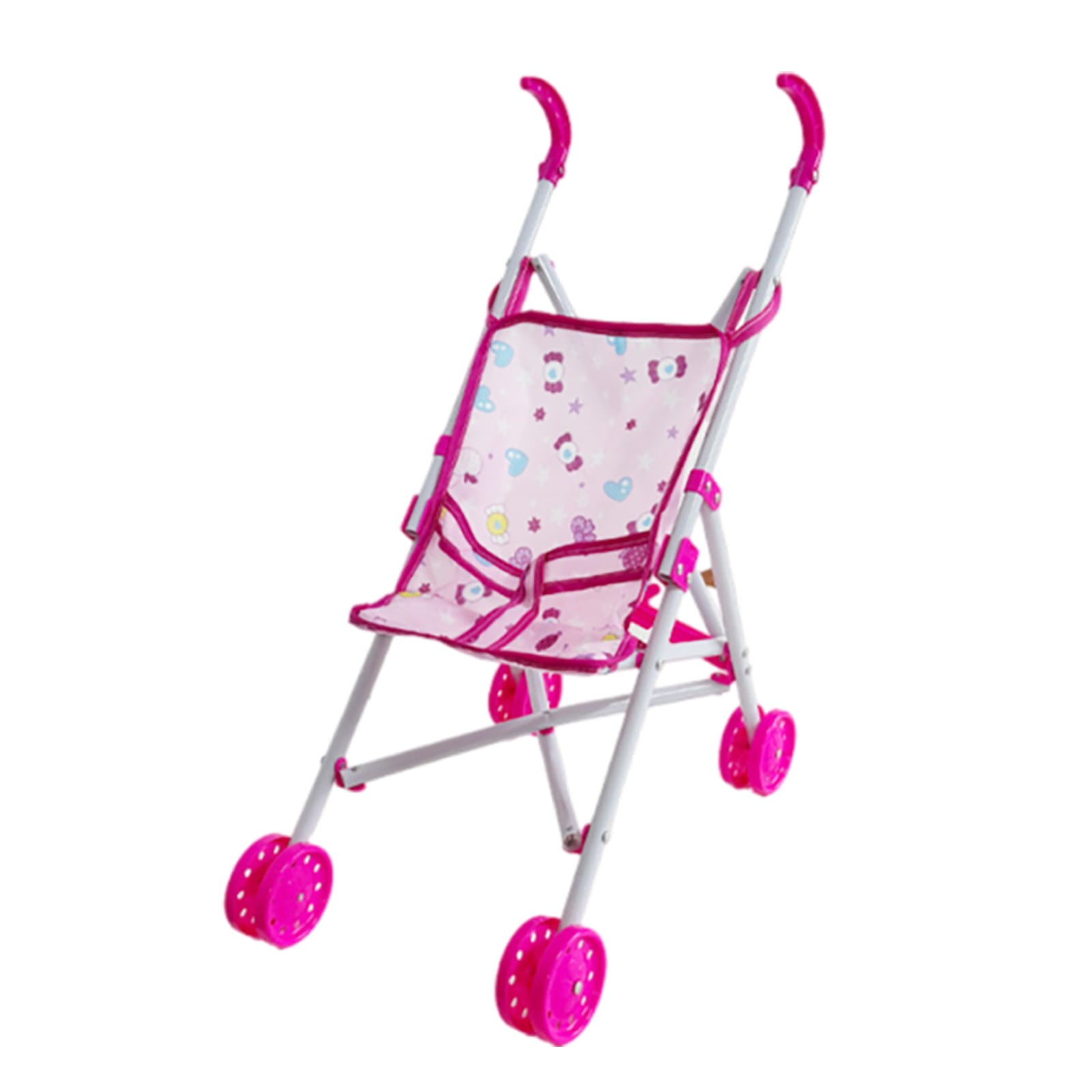 Doll Stroller for Toddlers - Realistic Foldable Baby Doll Pram with ...