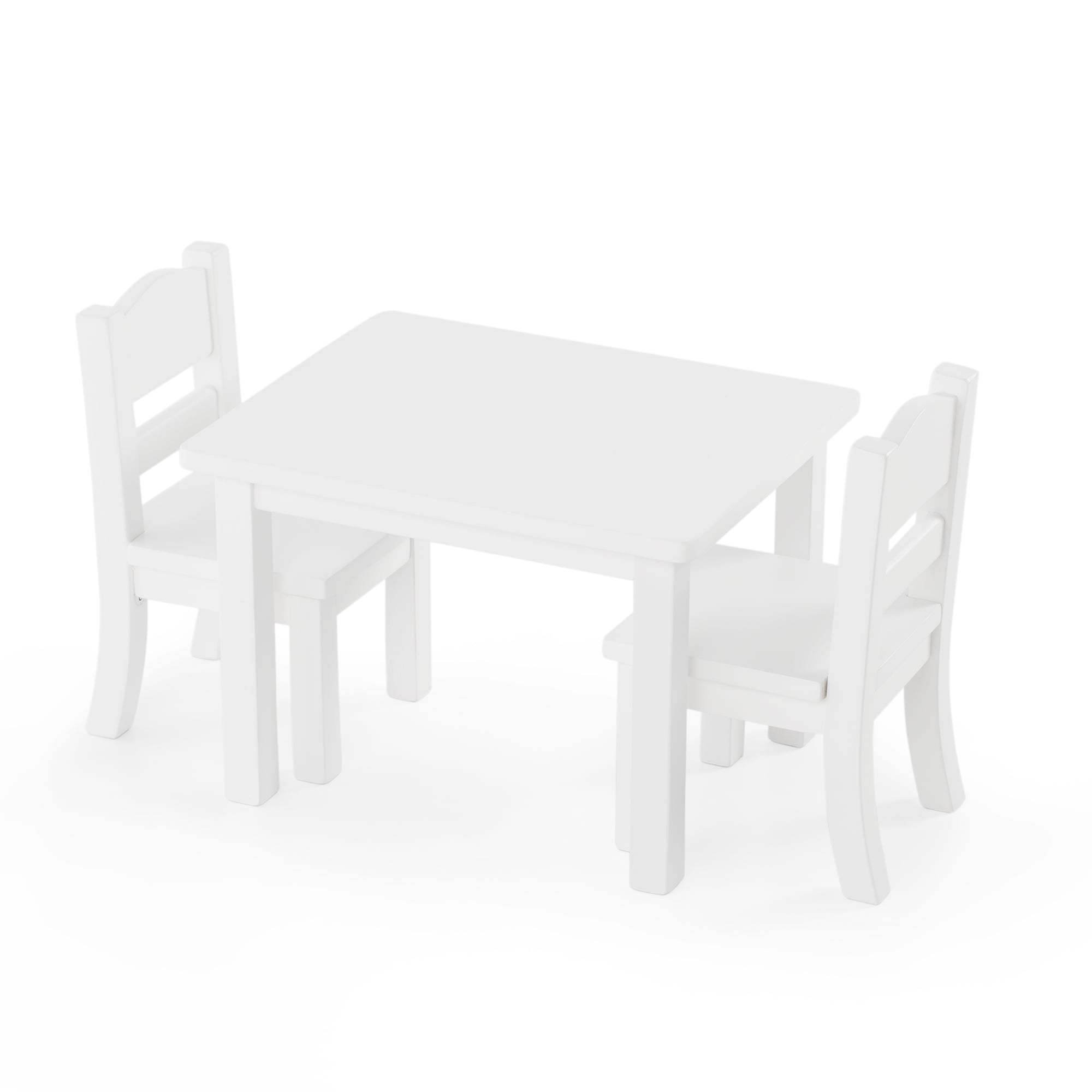 Doll Table and Chairs Set - White - Walmart.com