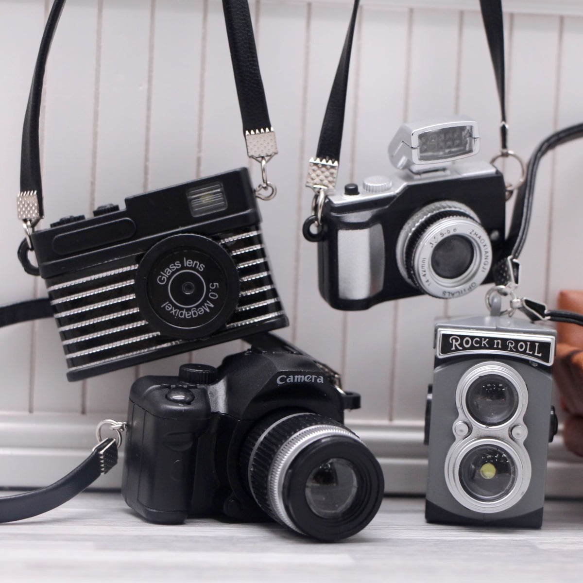 Doll house miniature strap camera mini camera doll accessories ...