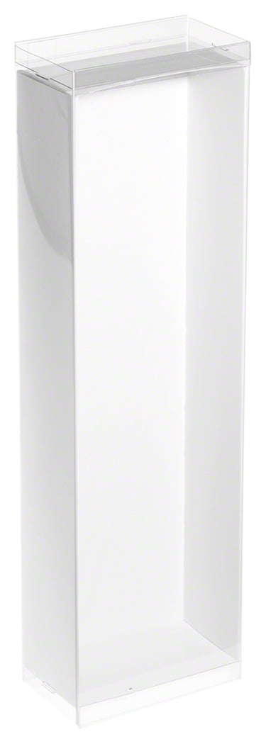 DollSafe Clear Folding Display Box with White Liners and Black Elastic ...