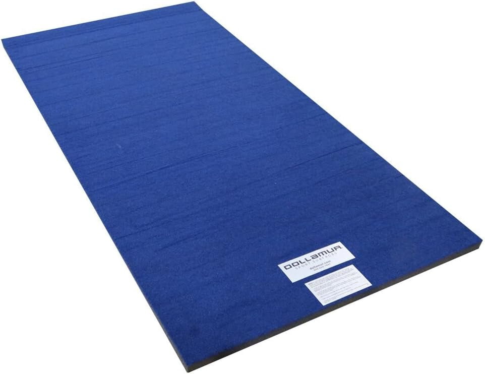 Dollamur 3'x6'x1-3/8" Gymnastics Mat, Blue, Carpeted Mat for Tumbling ...