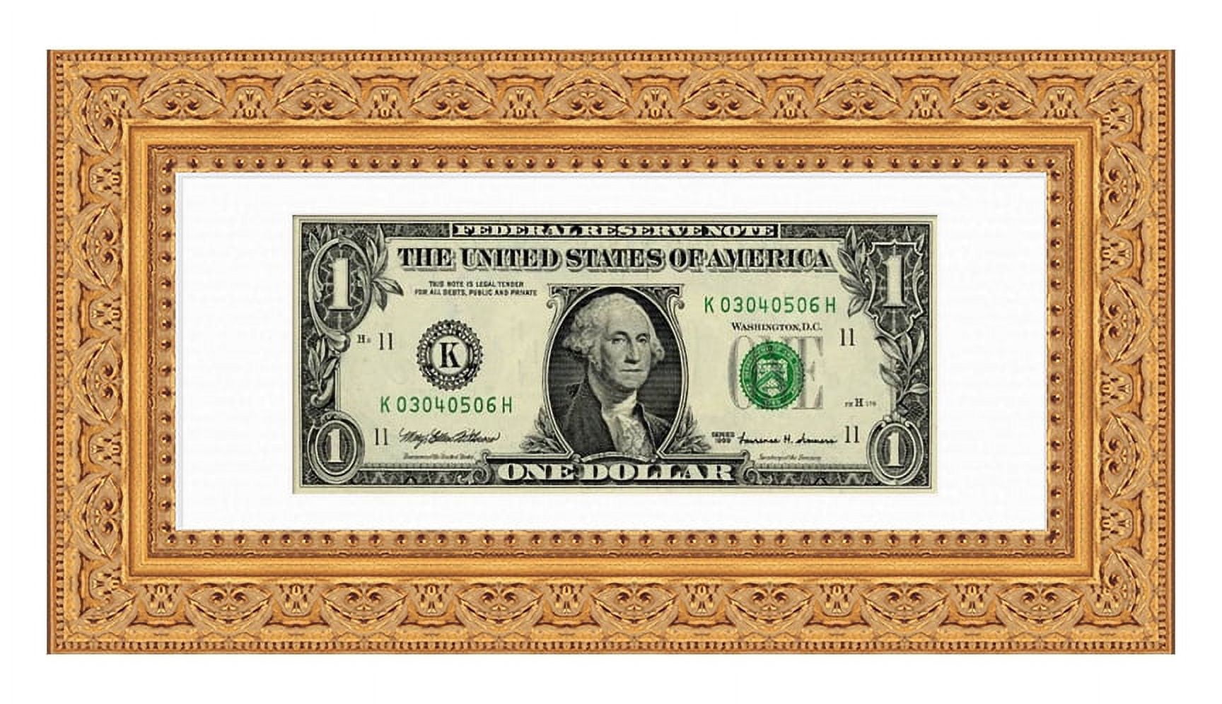 Dollar Bill Frame For Your First Dollar - Antique Gold Traditional ...