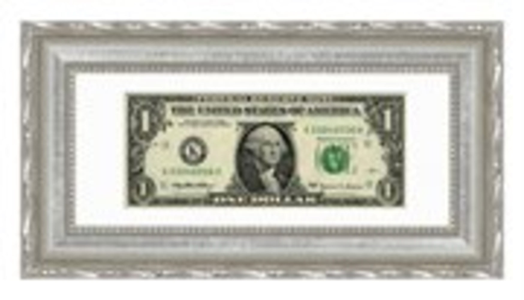 Dollar Bill Frame For Your First Dollar - Decorative Silver Traditional ...