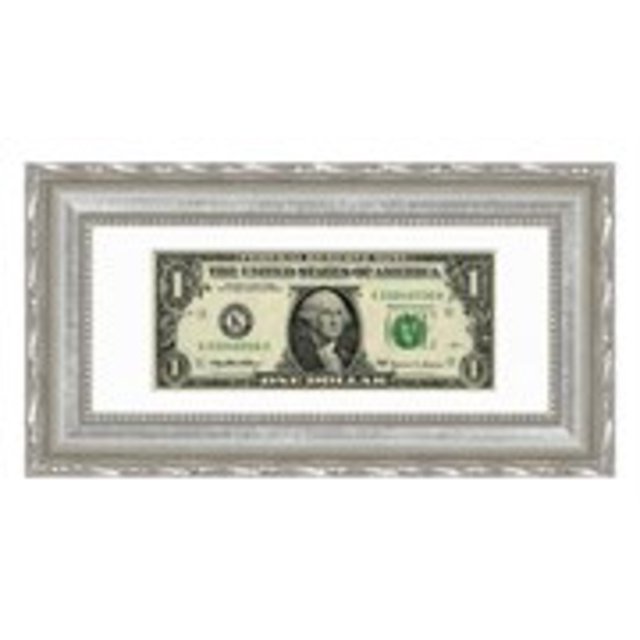 Dollar Bill Frame For Your First Dollar - Decorative Silver Traditional ...