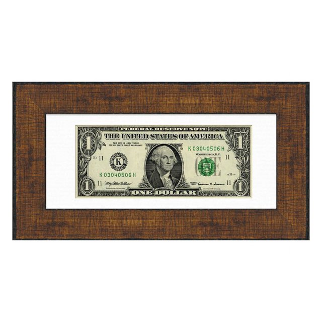 Dollar Bill Frame For Your First Dollar - Rustic Gold Traditional ...