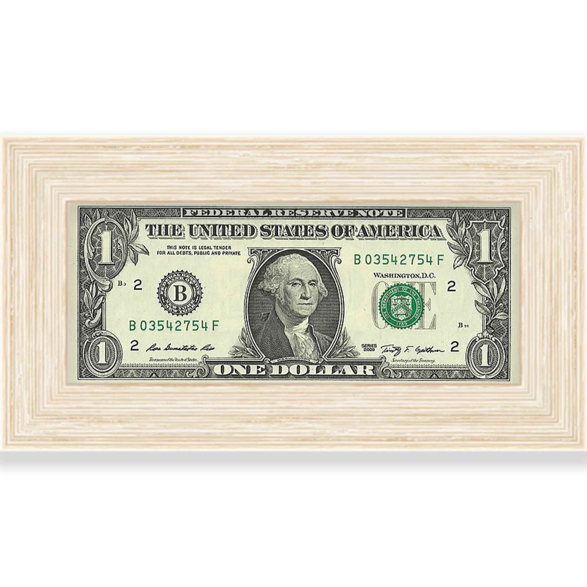 Dollar Bill Frame For Your First Dollar - White Washed Farmhouse ...