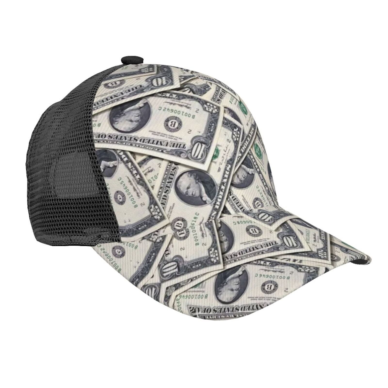 Dollar Money Print Baseball Cap Outdoor Activities Summer Low Profile ...