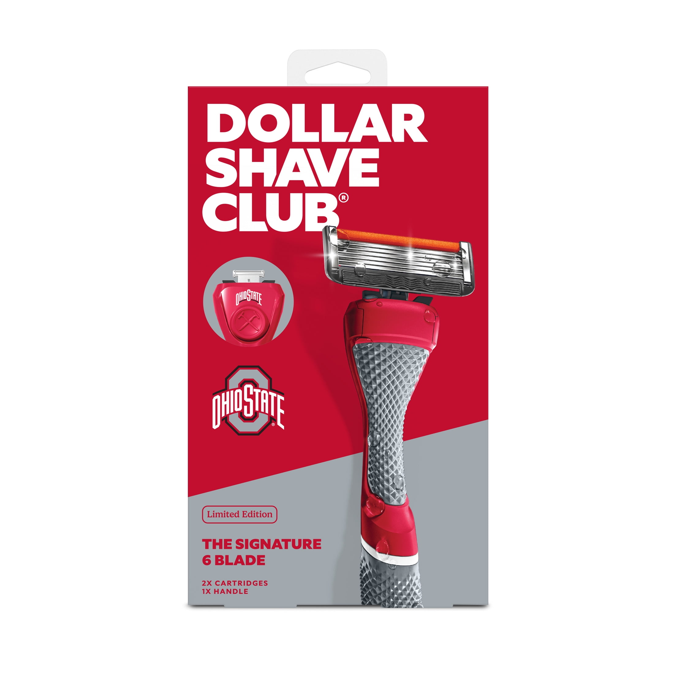 Dollar Shave Club Ohio State Buckeyes 6-Blade Starter Set 1 Handle, 2 x ...