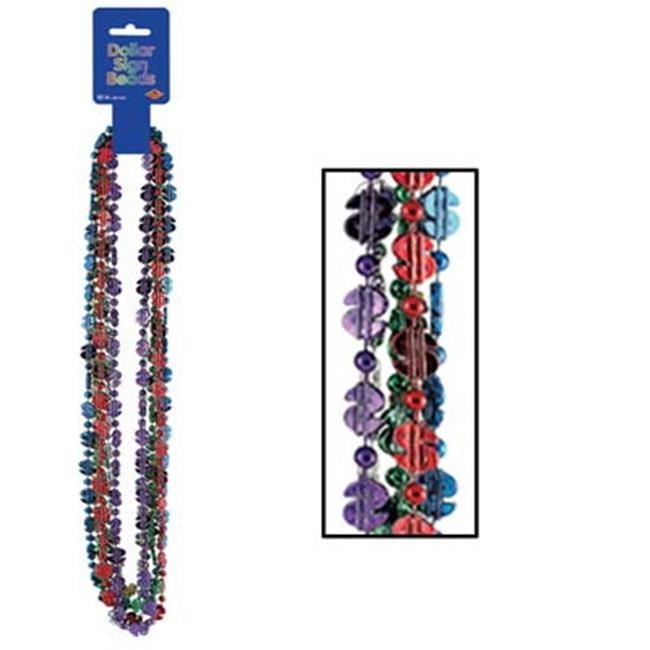 Dollar Sign Beads - Assorted Colors - 33 inches - Walmart.com