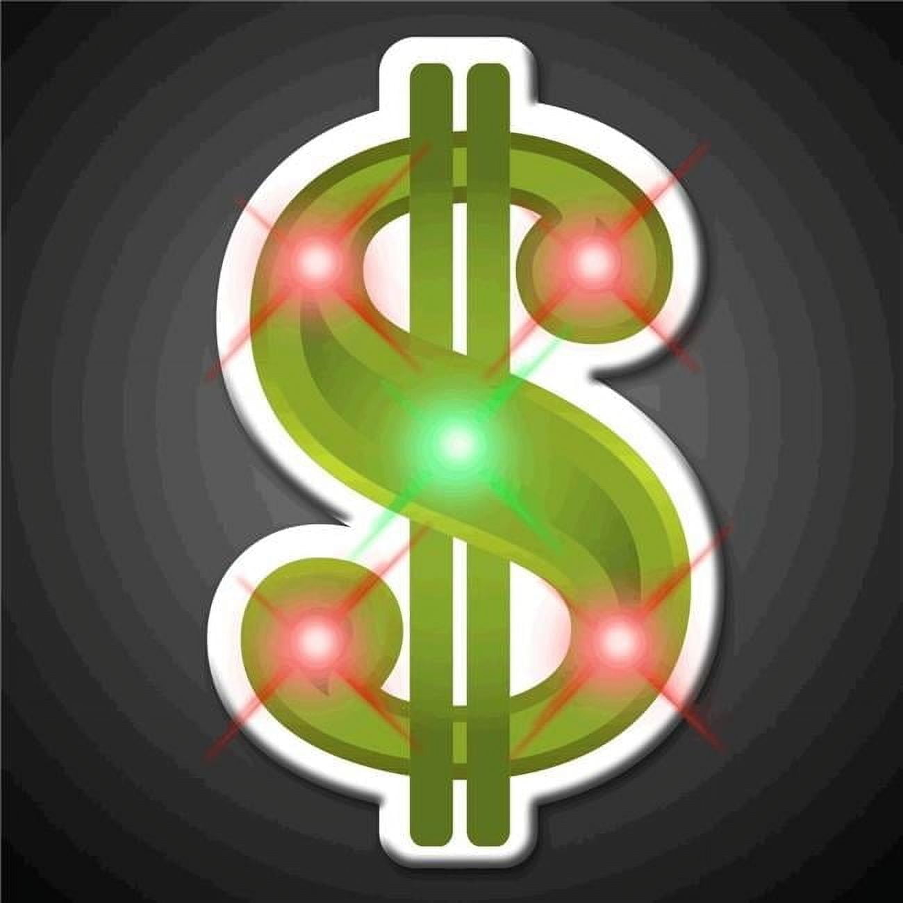 Dollar Sign Flashing Body Light Lapel Pins - Walmart.com