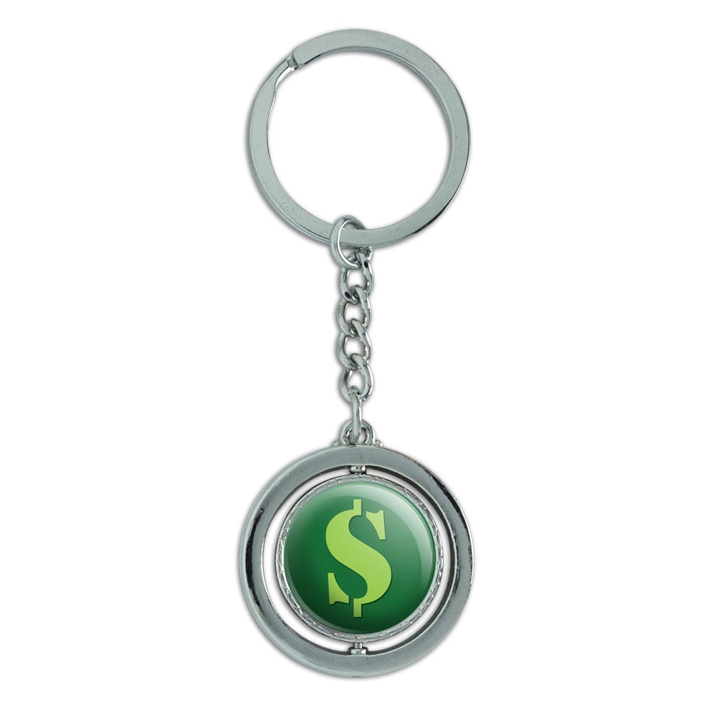 Dollar Sign Money Spinning Circle Metal Keychain - Walmart.com