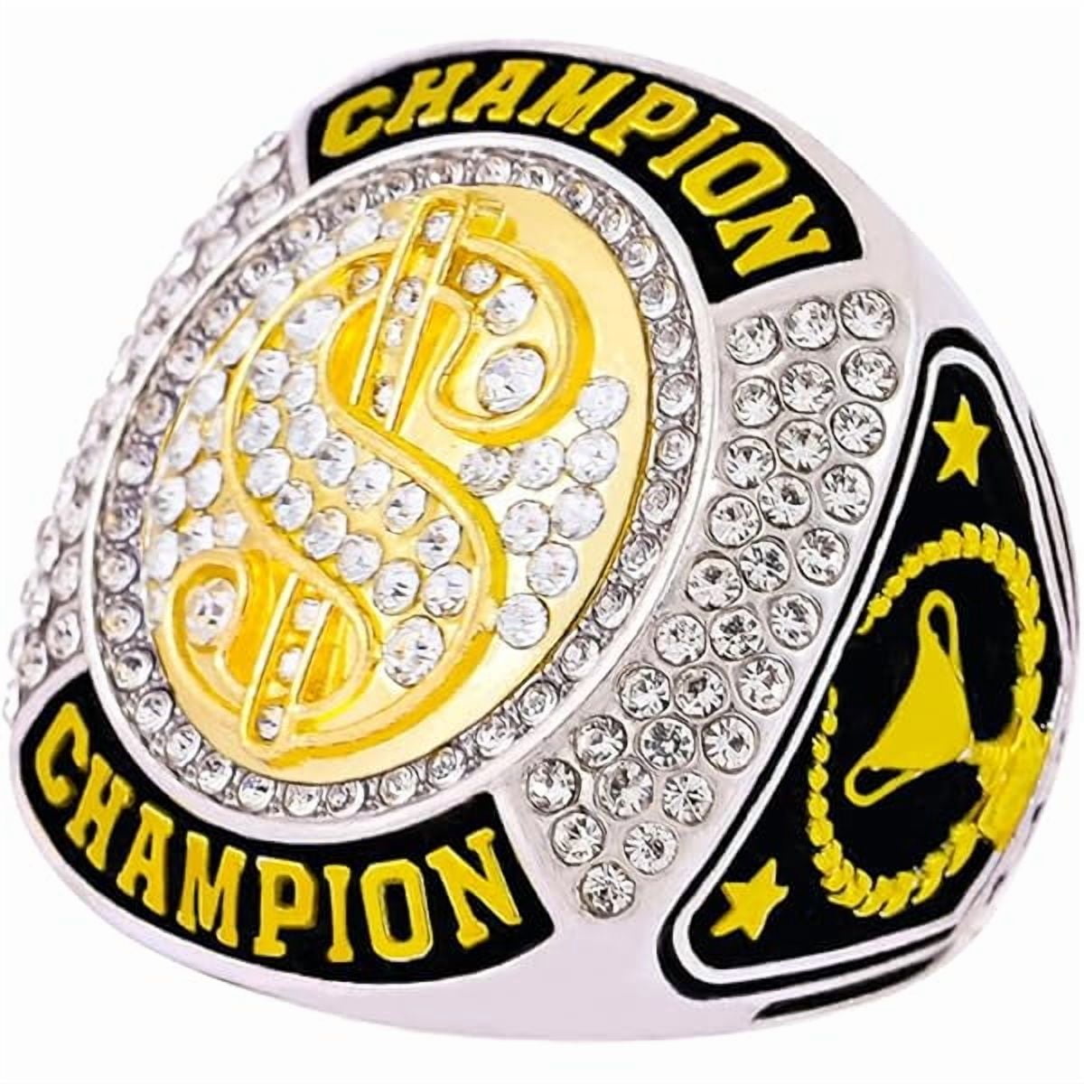 Dollar Sign Ring Hip Hop Symbol for Rapper Punk Costume Props, Zirconia ...