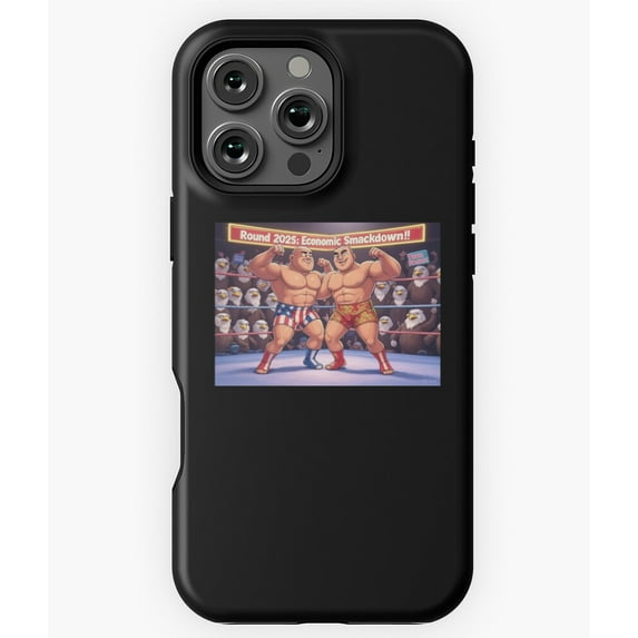 Dollar vs Yuan Wrestling Ring Political Phone Case for iPhone 16 15 14 ...