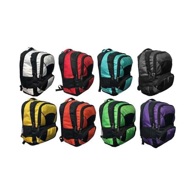 DollarDays 2375792 18 in. Assorted Color Premium Backpacks - Case of 24 ...