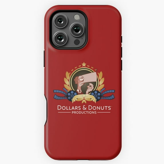Dollars and Donuts Funny Logo Art iPhone Case 17 16 15 14 13 12 11 Pro ...