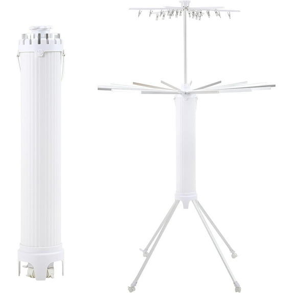 Dollate 4-Legged Clothes Drying Rack Foldable,2 Tier Portable and ...