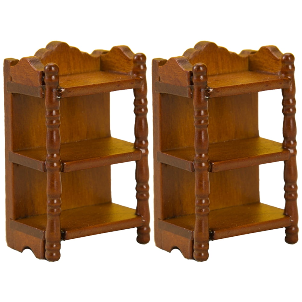 Dollhouse Bookshelf Mini House Cabinet Miniature Furniture Miniature ...