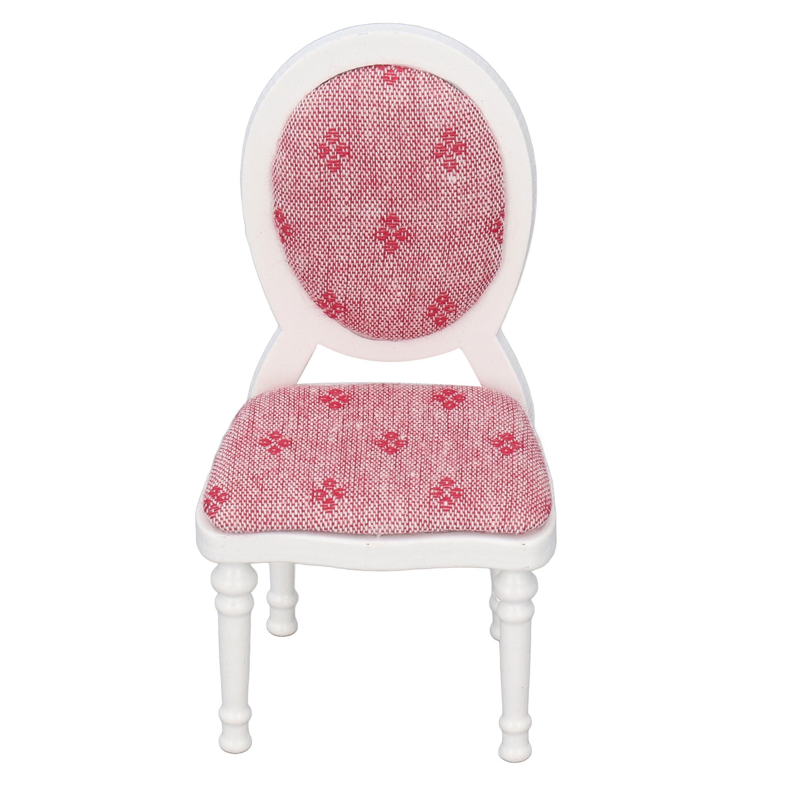 Dollhouse Chair White Retro Simulation Wooden High Back Chair 1:12 Mini ...