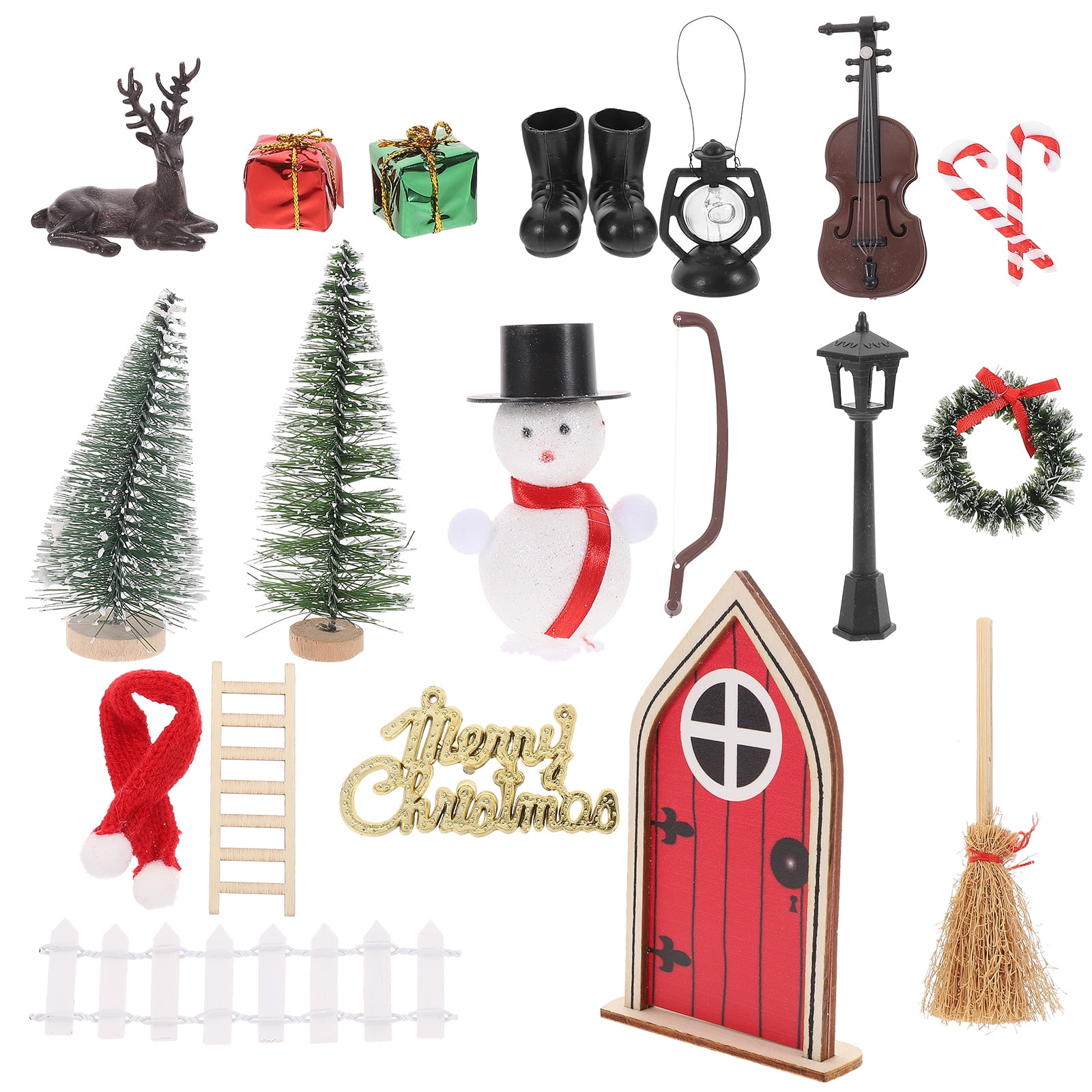 Dollhouse Christmas Ornaments Mini Fairy Tale Landscape Decorative ...