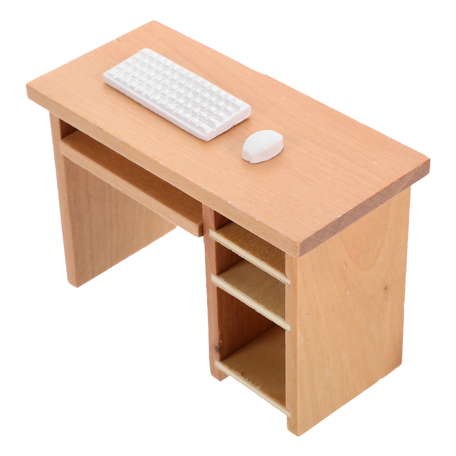 Dollhouse Computer Desk Dolls Toys Mini Mouse Keyboard Furniture ...