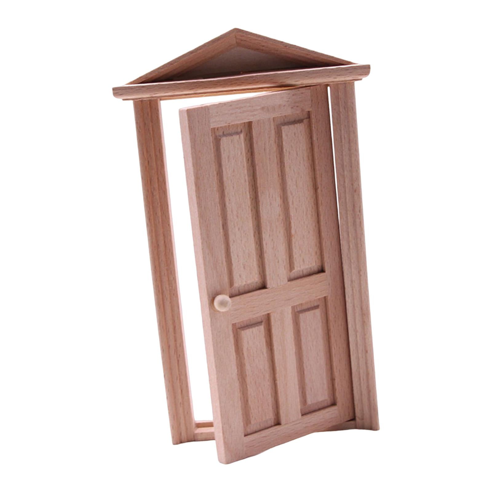 Dollhouse Delicate Wooden Door Miniature Furniture Toys Accessories ...