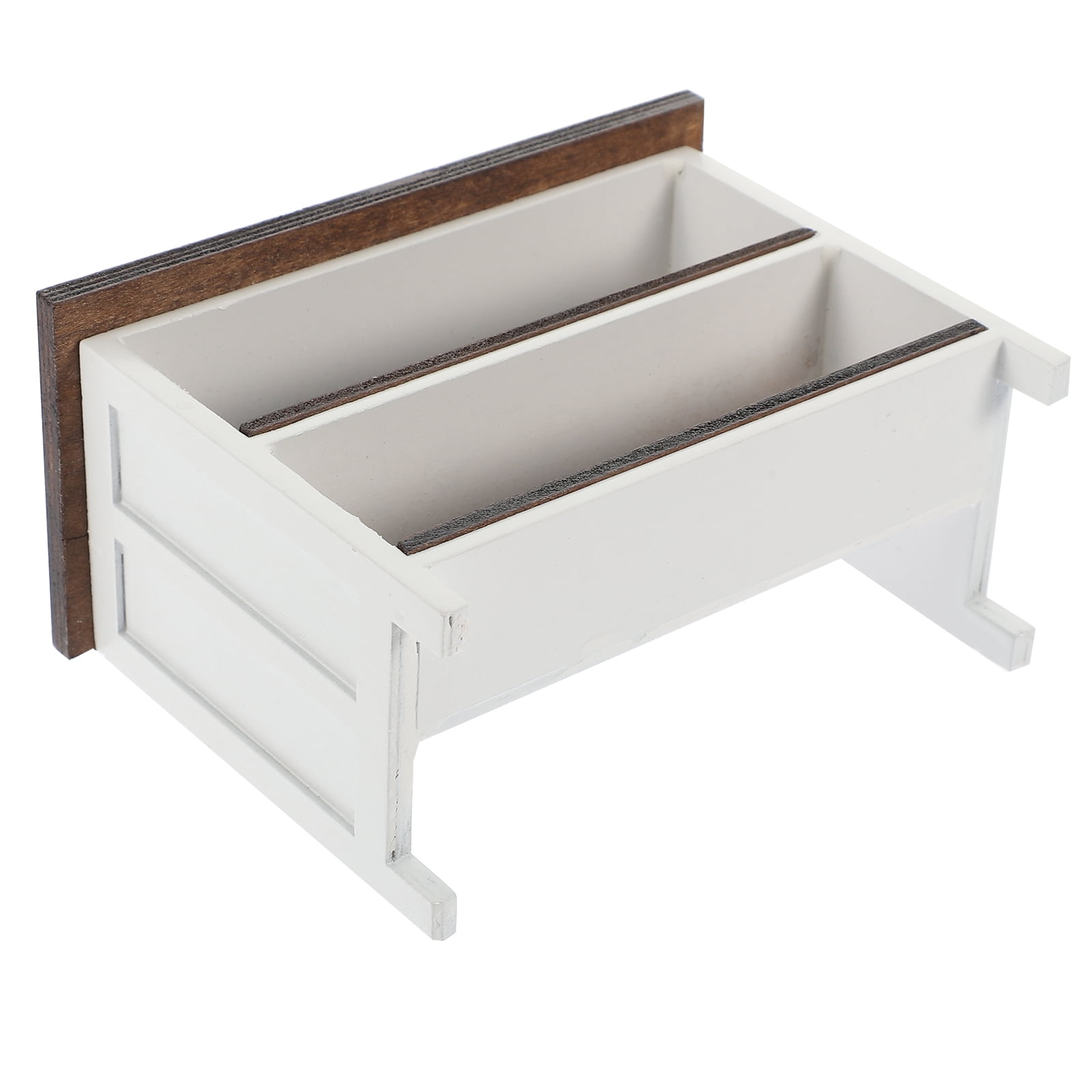 Dollhouse Desk Table Top Bookshelf Wooden Miniature Desk Model Mini-pc ...