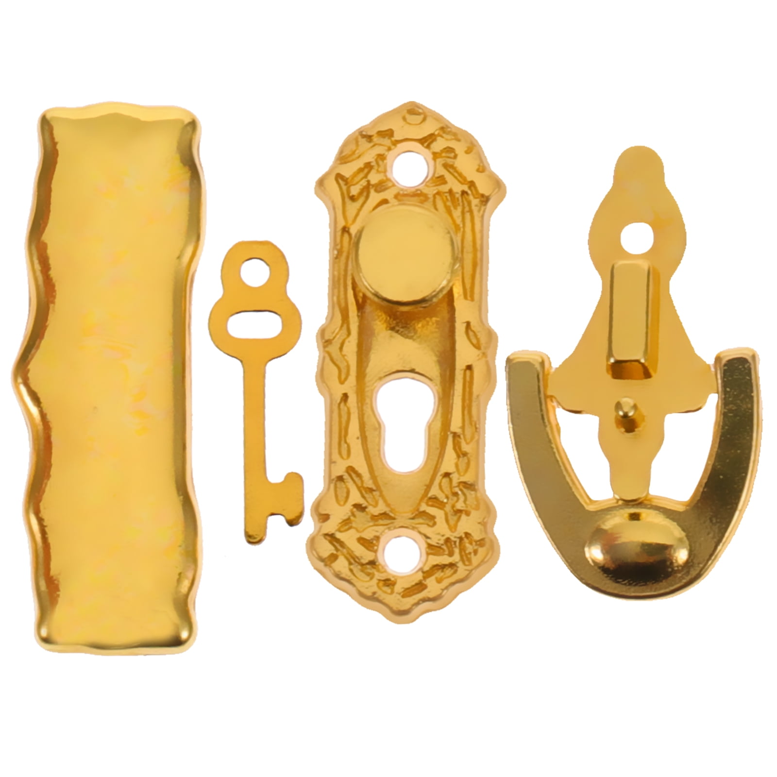 Dollhouse Door Lock 1/12 Scale Accessories Miniature Hardware Handle ...