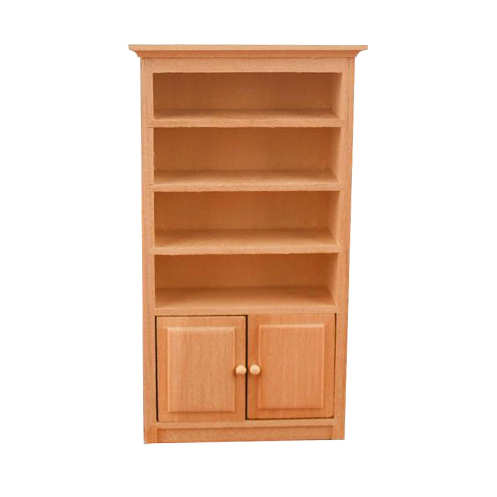 Dollhouse Furniture Display Shelf 1:12 Scale Miniature Bookshelf ...