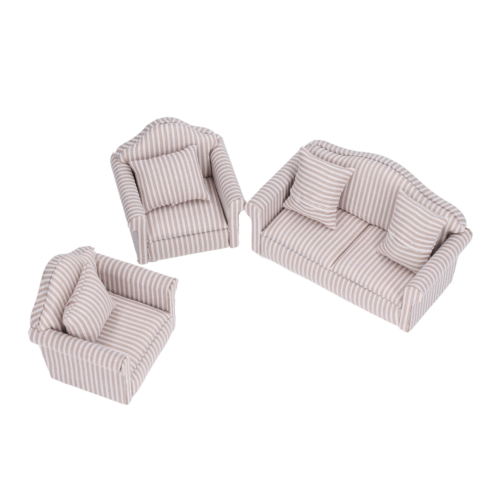 Walmart Dollhouse Miniature Sofa Set, 1/12 Scaled Simulation, Chair ...