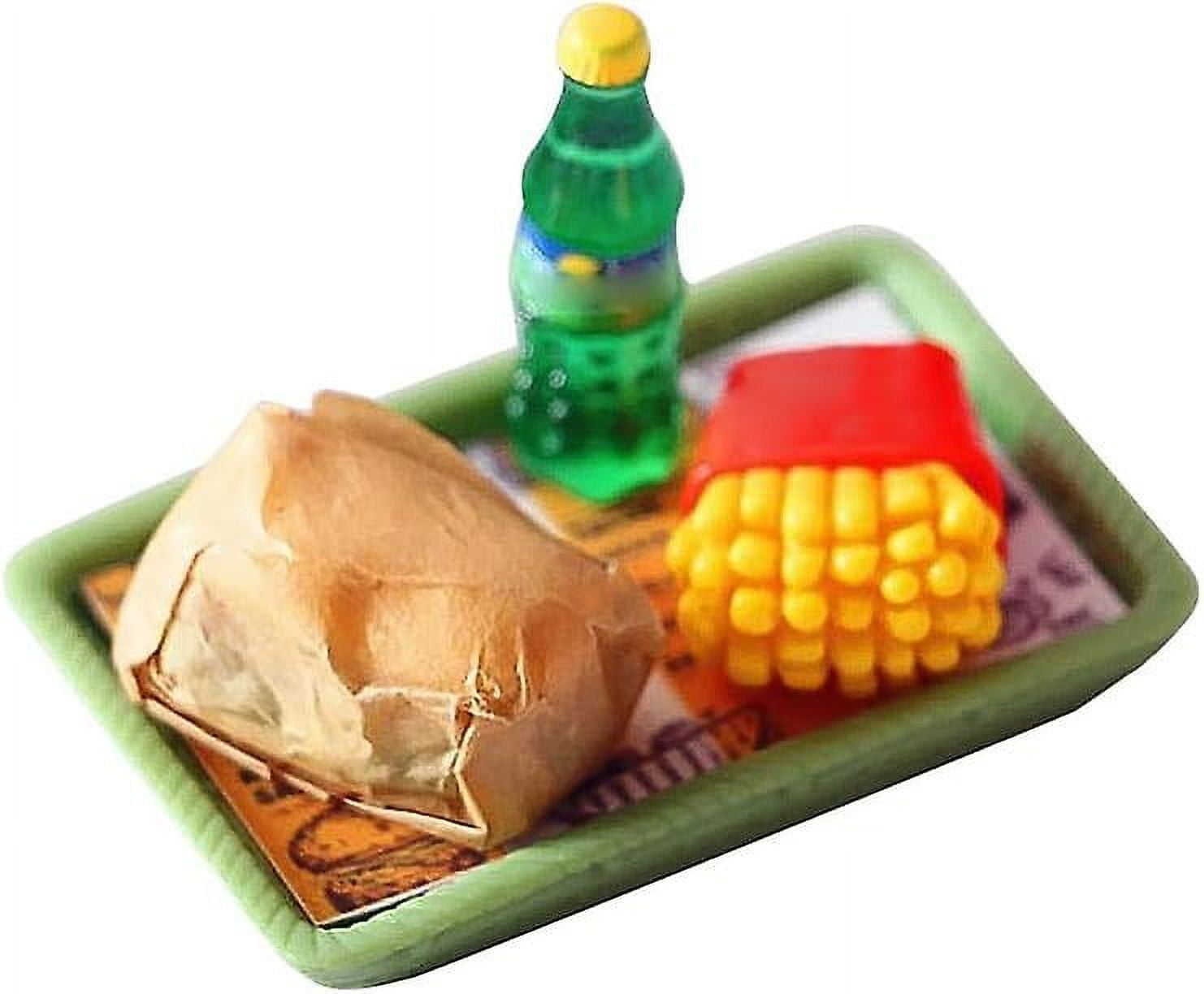 Dollhouse Mini Fast Food Accessories - Burger, Fries, Drink, Mini ...